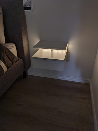 Oakleigh Home Poller Wall Mounted LED Bedside Tables | Temple & Webster