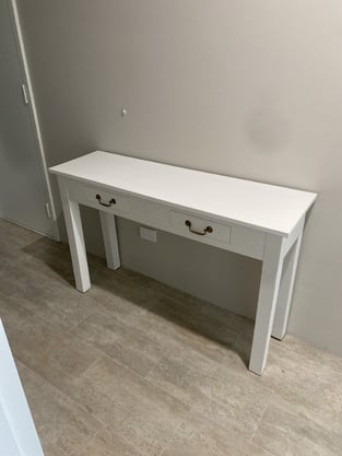 LaVerde White Straight Leg Wooden Console | Temple & Webster