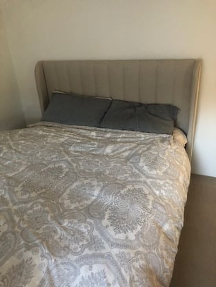 Rawson & Co Beige Modern Classic Herman Bed Frame | Temple & Webster