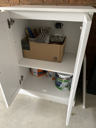 In Home Furniture Style White Hamptons Double Door Cupboard | Temple ...