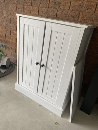 In Home Furniture Style White Hamptons Double Door Cupboard | Temple ...