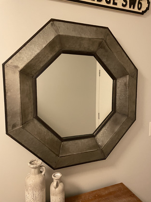 Cast Iron Outdoor Viking Octagonal Metal Mirror | Temple & Webster