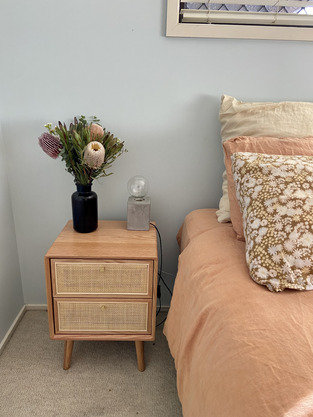 Modern Collective Enzo American Oak Wood Bedside Table | Temple & Webster