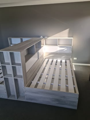 Gigi's Garden Quentin King Single Storage Bed with Wall & Tower ...