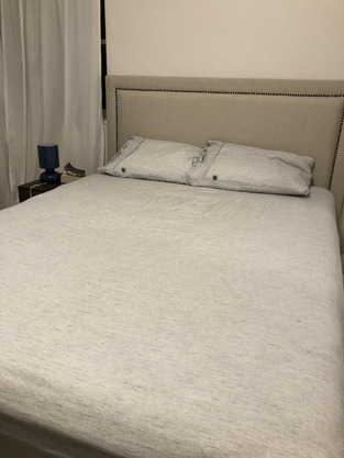 Natural Home Classic Pinstripe Linen Sheet Set | Temple & Webster