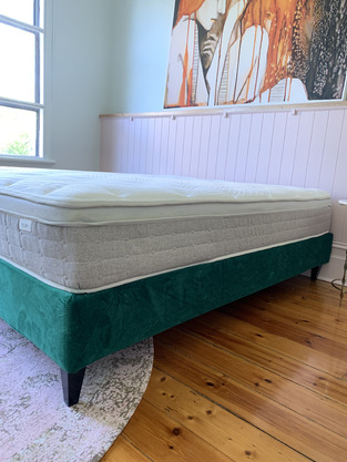 Radisson Home Luxe Velvet Upholstered Bed base | Temple & Webster