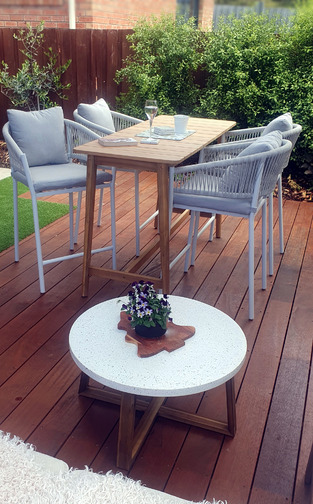 Temple & Webster Calypso Polystone Outdoor Coffee Table