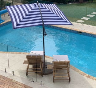 Temple & Webster 2.59m Striped Brighton Cantilever Umbrella