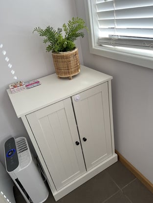 In Home Furniture Style White Hamptons Double Door Cupboard | Temple ...