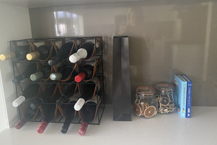 The Home Collective Orwell 16 Bottle Iron & Leather Wine Rack | Temple ...