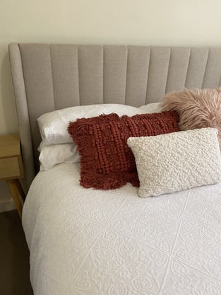 Rawson & Co Beige Modern Classic Herman Bed Frame | Temple & Webster