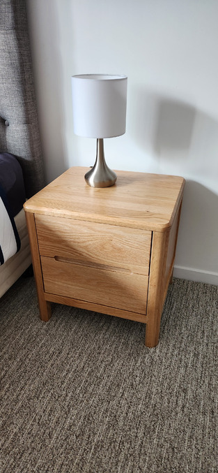 Modern Collective Portillo Oak Wood Bedside Table | Temple & Webster