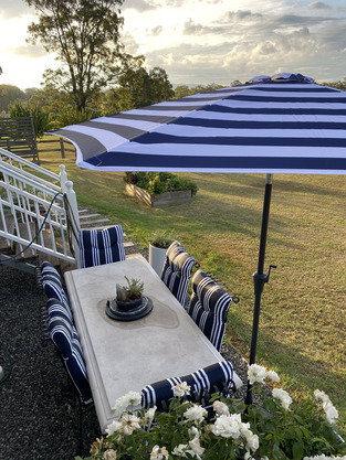 Temple & Webster 2.7m Striped Brighton Market Umbrella