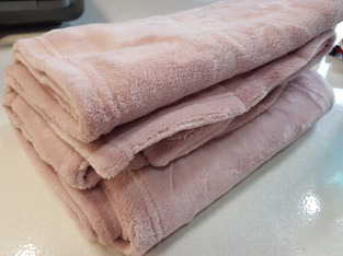 Bambury Microplush Throw Rug in Blush | Temple & Webster