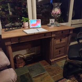 South West Living Vintage-Style Palladia Computer Desk | Temple & Webster