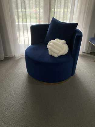 Brooklyn and Bella Tremblay Velvet Love Seat with Gold Base | Temple ...