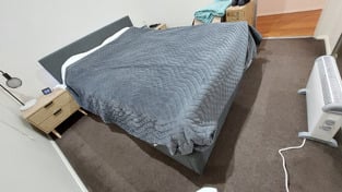 Milano Charcoal Milano Luxury Gas Lift Storage Bed | Temple & Webster