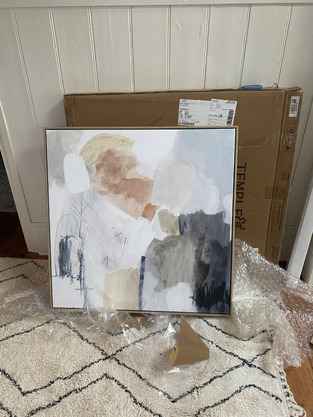 Temple & Webster Fierce Abstract Framed Canvas Wall Art