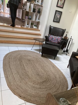 Network Rugs Natural Hand-Braided Jute Oval Rug | Temple & Webster