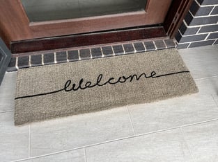 Aria Mats Long Welcome French Doormat | Temple & Webster