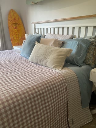 Chiswick Living Clay Alison Cotton Coverlet Set | Temple & Webster