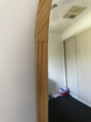 Temple & Webster Natural Timber Arched Full Length Mirror