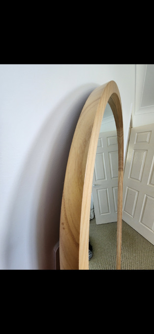 Temple & Webster Natural Timber Arched Full Length Mirror