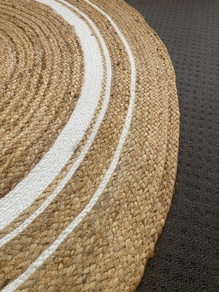 LaGraceHome 120cm Reversible Jute & Cotton Round Rug | Temple & Webster