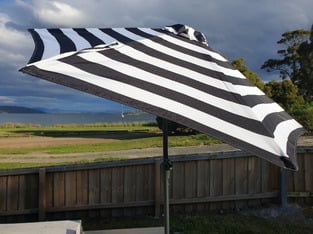Temple & Webster 2.2m Striped Brighton Market Umbrella