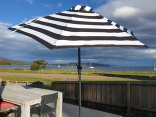 Temple & Webster 2.2m Striped Brighton Market Umbrella