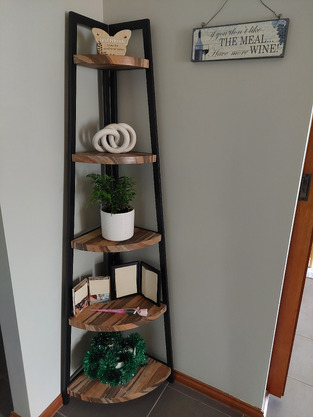 EvieHome Caesar Industrial Corner Shelf | Temple & Webster