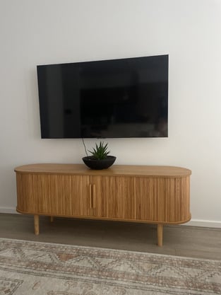 NordicHouse 160cm Chandni Ribbed TV Unit | Temple & Webster