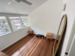 Temple & Webster Natural Timber Arched Full Length Mirror