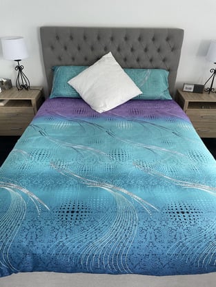 Luxton Turquoise Aqua Luxton Quilt Cover Set | Temple & Webster