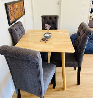 BraxtonHome Amyra Square Rubberwood Dining Table | Temple & Webster