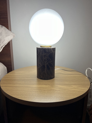 The Home Collective 29cm Medina Marble & Glass Table Lamp | Temple ...