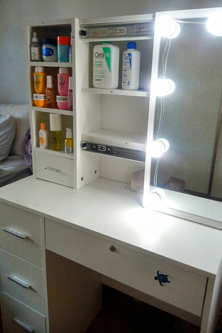 LivingFusion 2 Piece Emily Dressing Table & Stool Set | Temple & Webster