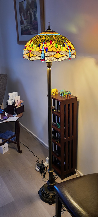 Forest Tiffany Tiffany Dragonfly 2 Light Floor Lamp | Temple & Webster