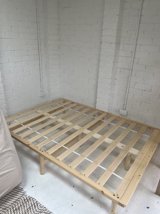 LivingFusion Ellisha Pine Wood Bed Base | Temple & Webster