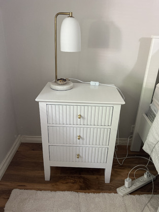 West Valley Interiors Amara 3 Drawer Bedside Table | Temple & Webster