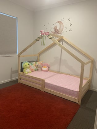 LivingFusion Kids' Yumi Pine Wood House Bed Single | Temple & Webster