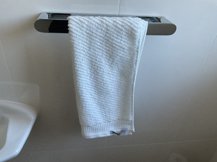 LaAbode Snow Luna Herringbone Cotton Bathroom Towels | Temple & Webster