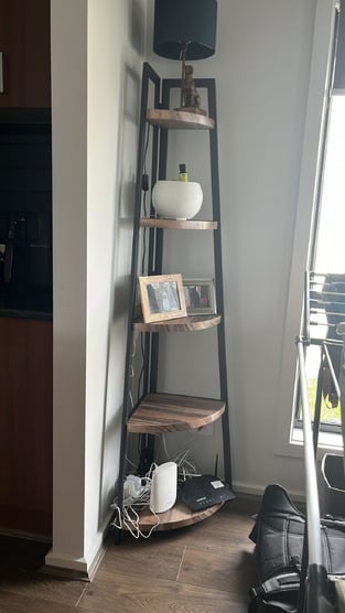 EvieHome Caesar Industrial Corner Shelf | Temple & Webster