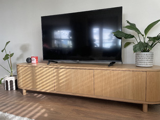 Temple & Webster Premium Cannes Curved Entertainment TV Unit
