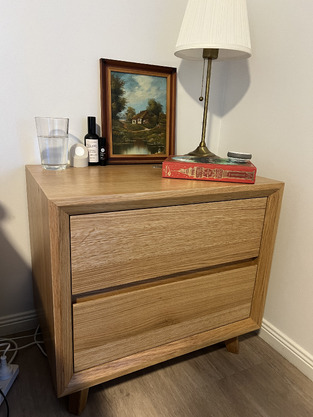 Evergreen Home Courtney Tasmanian Oak Bedside Table | Temple & Webster