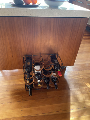 The Home Collective Orwell 16 Bottle Iron & Leather Wine Rack | Temple ...