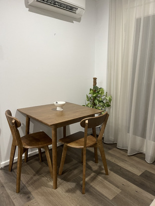 BraxtonHome Amyra Square Rubberwood Dining Table | Temple & Webster