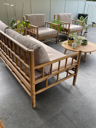 Temple & Webster 4 Seater Costa Rica Outdoor Lounge & Bay Coffee Table Set