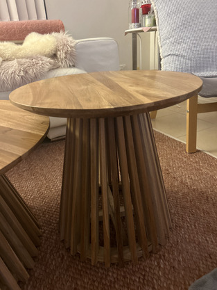 Linea Furniture Darla Round Teak Wood Side Table | Temple & Webster