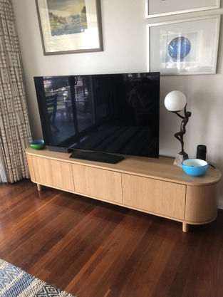 Temple & Webster Premium Cannes Curved Entertainment TV Unit